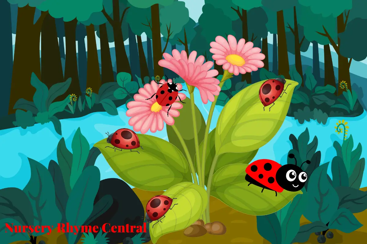 Five Little Ladybirds Nursery Rhyme, Lyrics, Video, and Printable ...