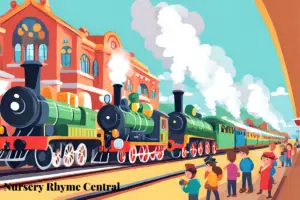 Down At The Station Nursery Rhyme Lyrics, Video, and Printable ...