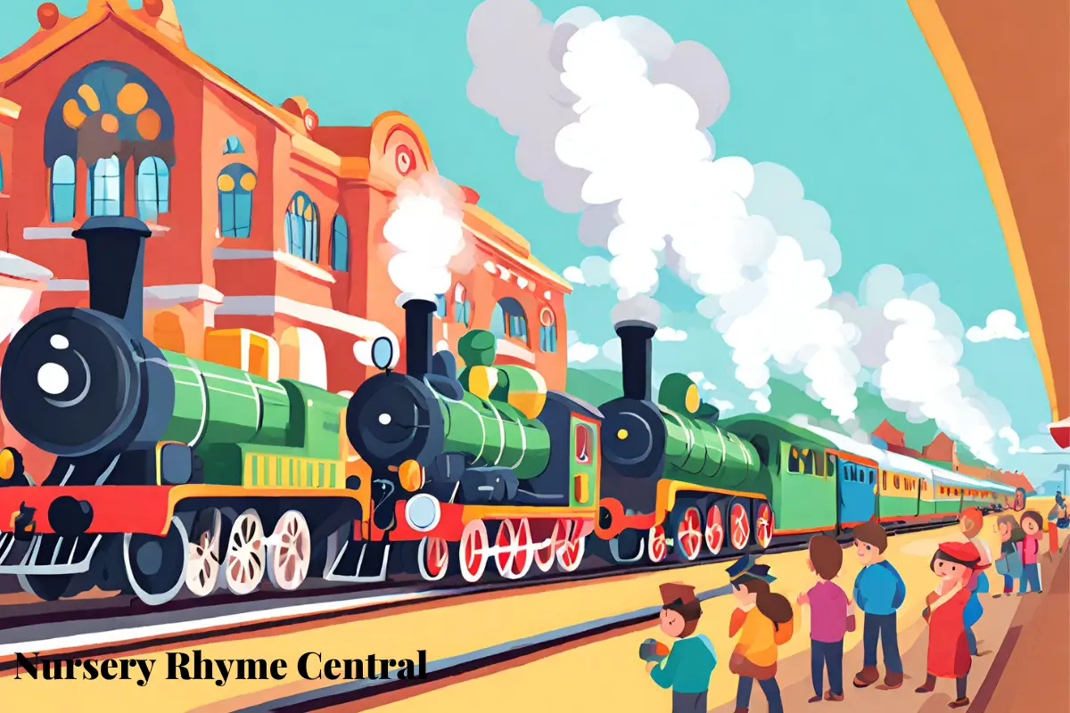 Down At The Station Nursery Rhyme Lyrics, Video, and Printable ...