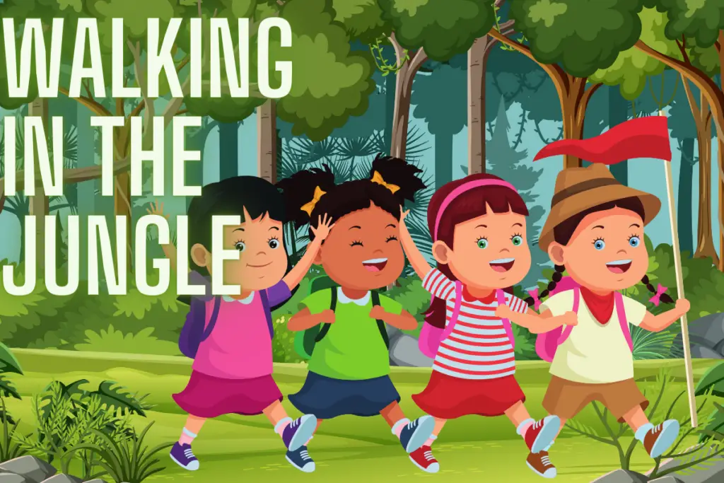 Walking In The Jungle Nursery Rhyme- Lyrics, Video, and Printable ...