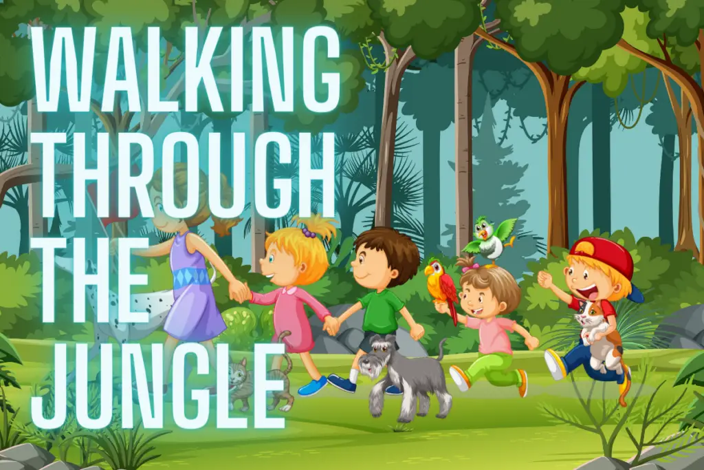Walking Through The Jungle Nursery Rhyme – Lyrics, Video, and Printable ...
